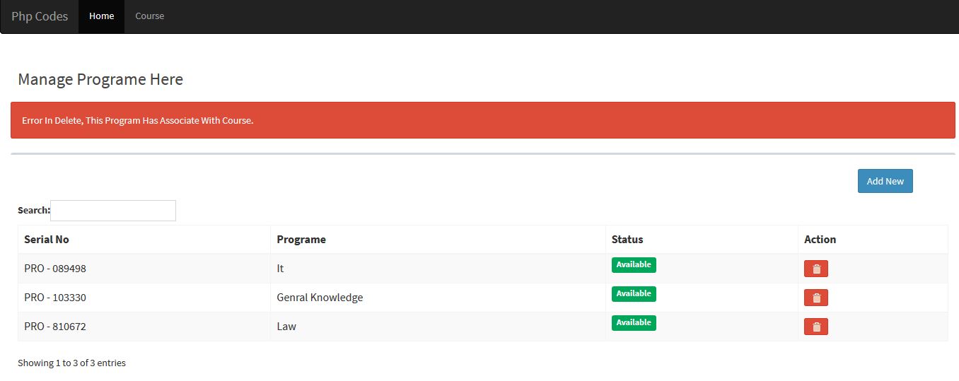 How to Prevent Delete of Master Record If Child Record Exist in PHP | SourceCodester